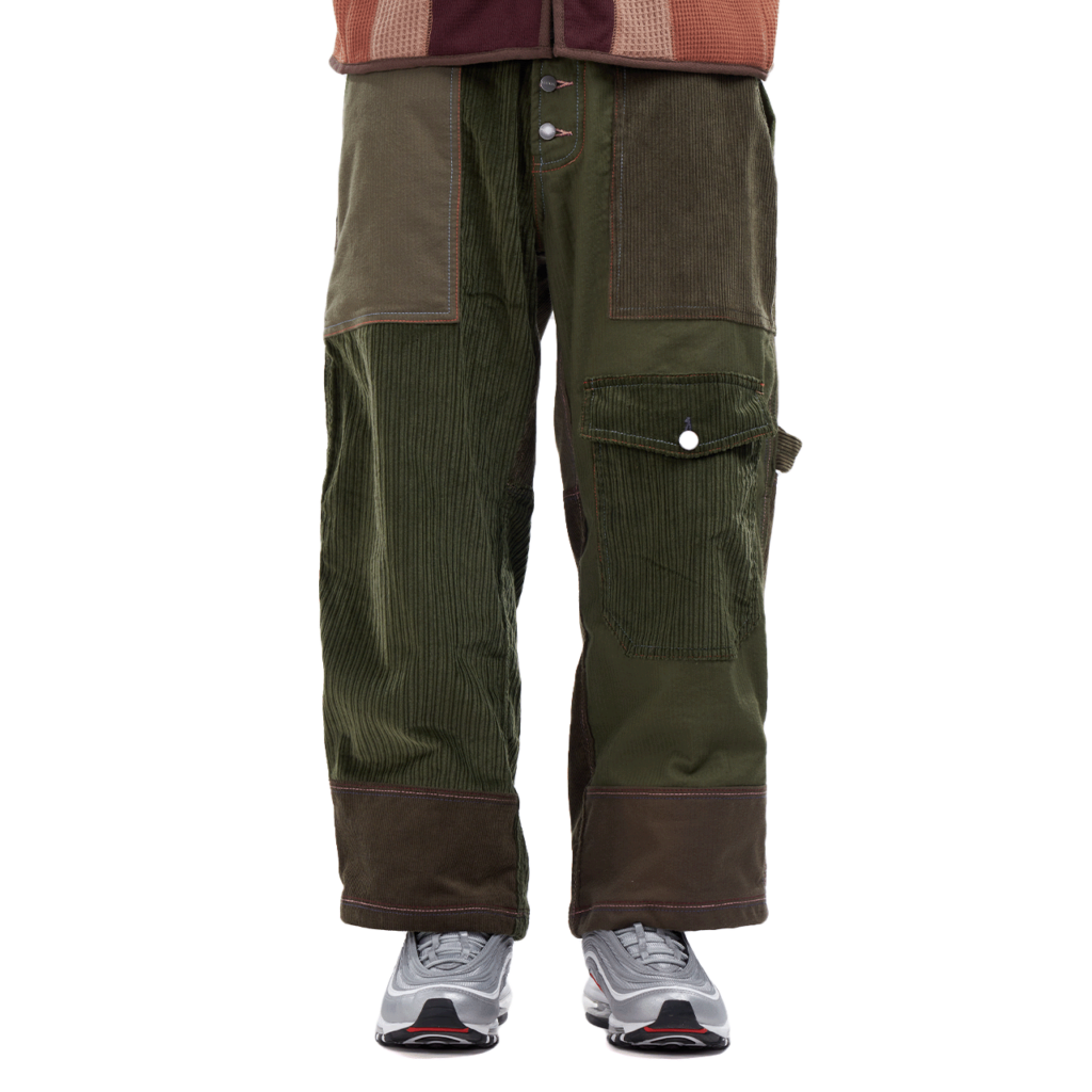 Corduroy Patch-Panel Carpenter Pants - Fortune WWD